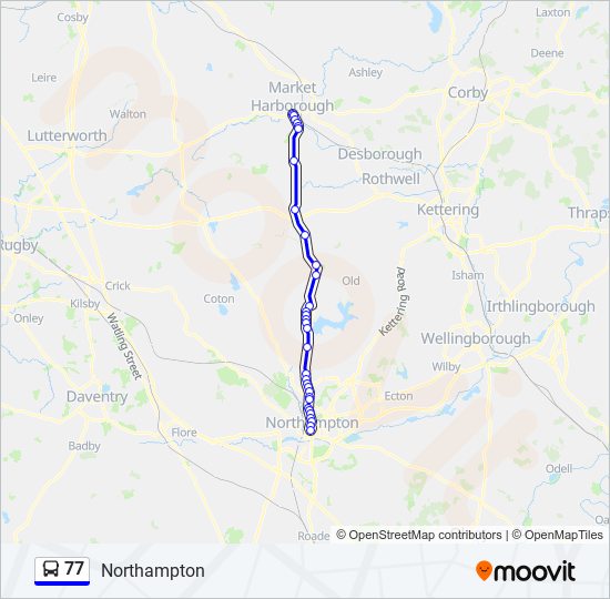 77 Route: Schedules, Stops & Maps - Northampton (Updated)