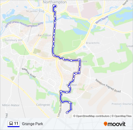 11 Route: Schedules, Stops & Maps - Grange Park (Updated)