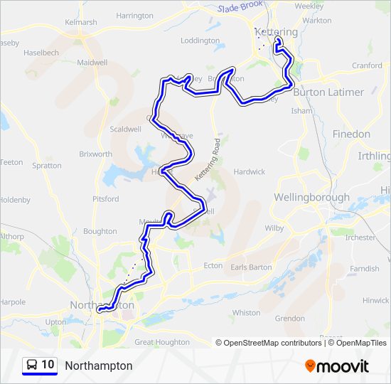 10 Route: Schedules, Stops & Maps - Northampton (Updated)