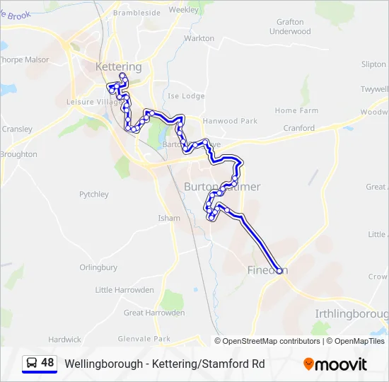48 Route: Schedules, Stops & Maps - Finedon (Updated)