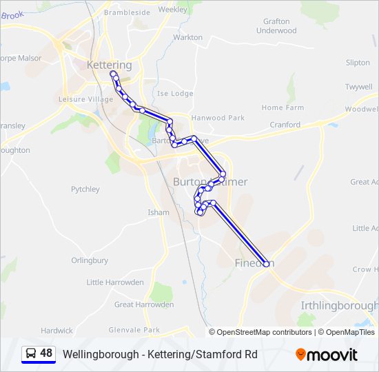 48 Route: Schedules, Stops & Maps - Finedon (Updated)