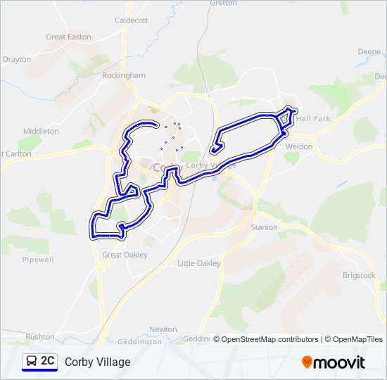 2c Route: Schedules, Stops & Maps - Corby Village (Updated)