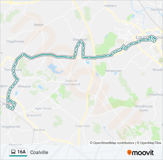 16a Route: Schedules, Stops & Maps - Coalville (Updated)