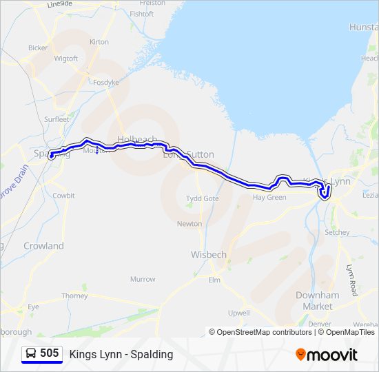 505 Route: Schedules, Stops & Maps - Kings Lynn (Updated)