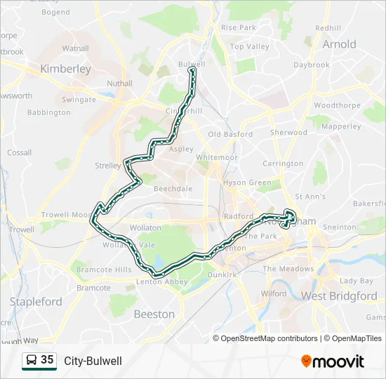 35 Route: Schedules, Stops & Maps - Nottingham (Updated)