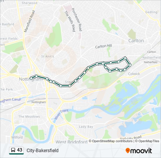 43 Route: Schedules, Stops & Maps - Bakersfield (Updated)