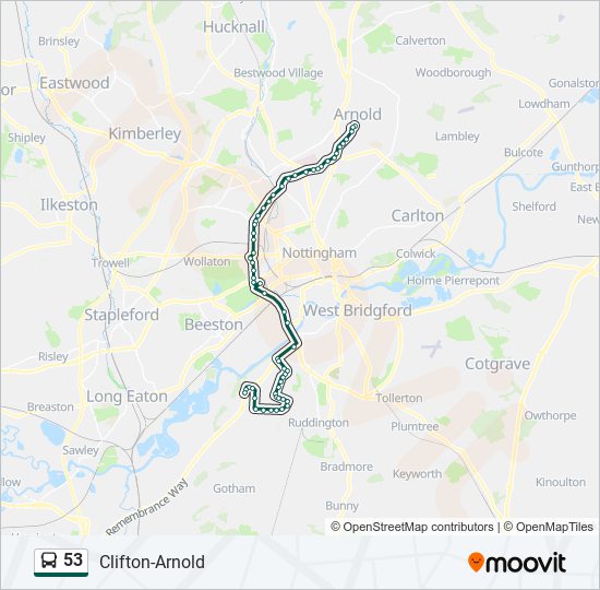 53 Route: Schedules, Stops & Maps - Arnold (Updated)