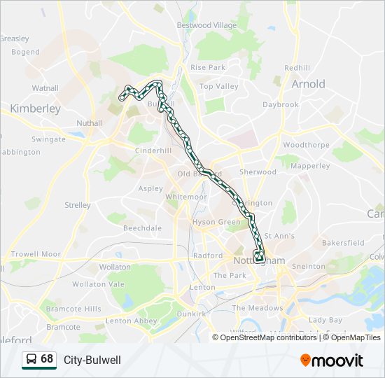 68 Route: Schedules, Stops & Maps - Nottingham (Updated)