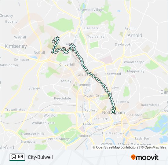 69 Route: Schedules, Stops & Maps - Nottingham (Updated)