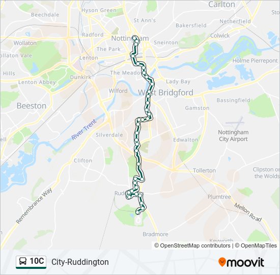 10c Route: Schedules, Stops & Maps - Nottingham (Updated)