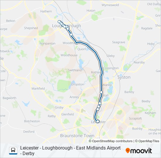 skylink derby Route: Schedules, Stops & Maps - Loughborough (Updated)