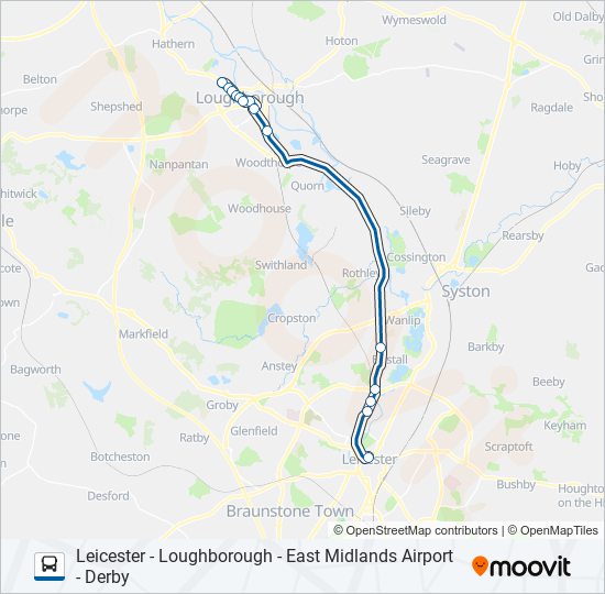 skylink derby Route: Schedules, Stops & Maps - Loughborough (Updated)
