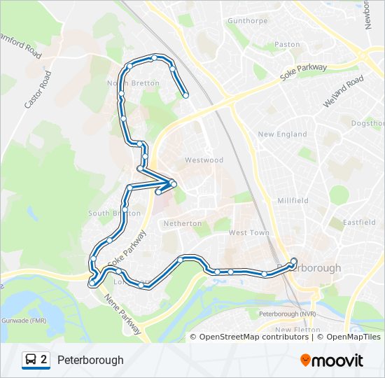 2 Route: Schedules, Stops & Maps - Peterborough (Updated)