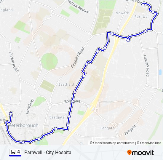 4 Route: Schedules, Stops & Maps - Peterborough (Updated)