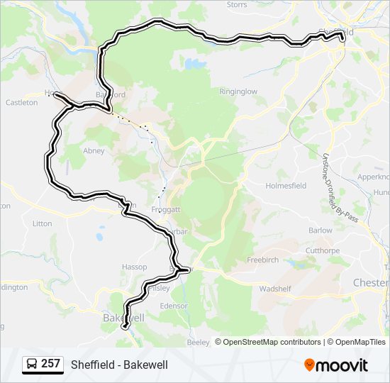 257 Route: Schedules, Stops & Maps - Bakewell (Updated)