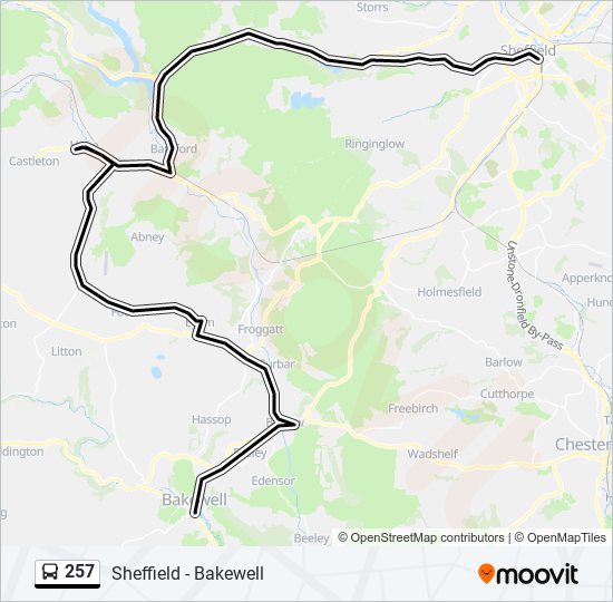 257 Route: Schedules, Stops & Maps - Bakewell (Updated)