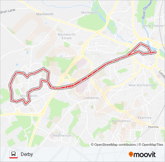 mickleover Route: Schedules, Stops & Maps - Derby (Updated)