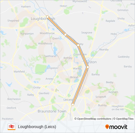 east midlands railway Route: Schedules, Stops & Maps - Loughborough ...