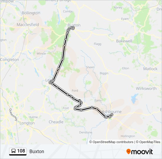 108 Route: Schedules, Stops & Maps - Buxton (Updated)