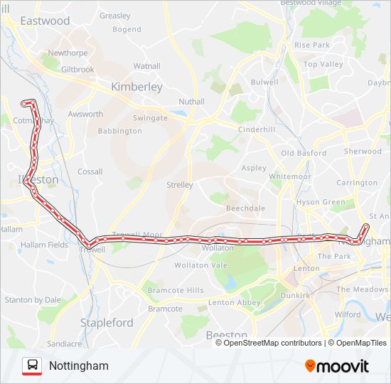two Route: Schedules, Stops & Maps - Nottingham (Updated)