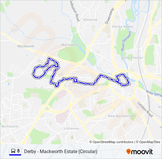8 Route: Schedules, Stops & Maps - Derby (Updated)