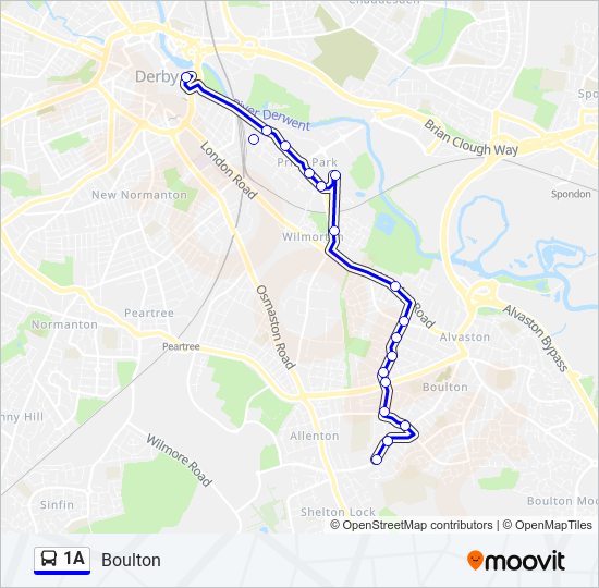 1a Route: Schedules, Stops & Maps - Boulton (Updated)