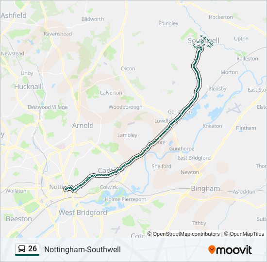 26 Route: Schedules, Stops & Maps - Southwell (Updated)