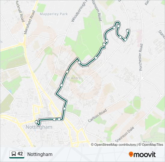 42 Route: Schedules, Stops & Maps - Nottingham (Updated)