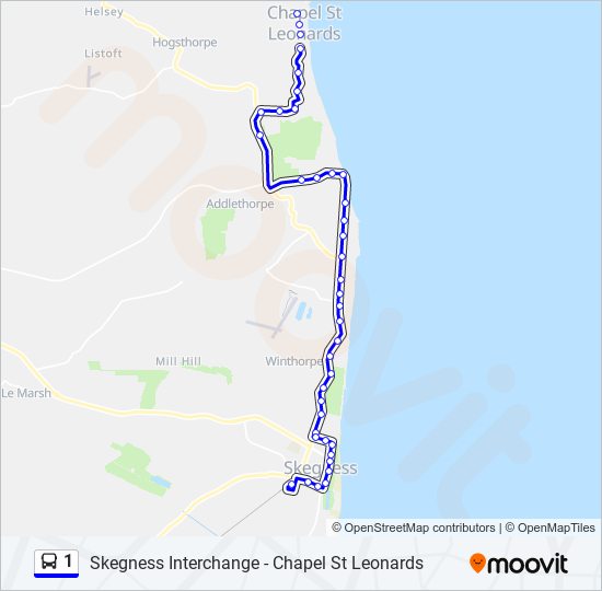 1 Route: Schedules, Stops & Maps - Skegness (Updated)