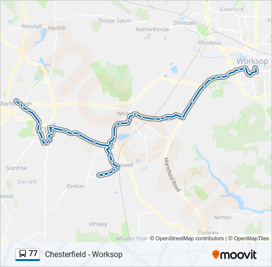 77 Route: Schedules, Stops & Maps - Barlborough (Updated)