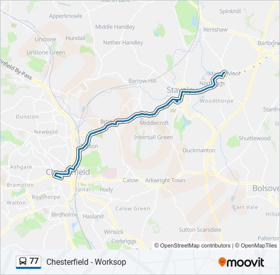 77 Route: Schedules, Stops & Maps - Chesterfield (Updated)