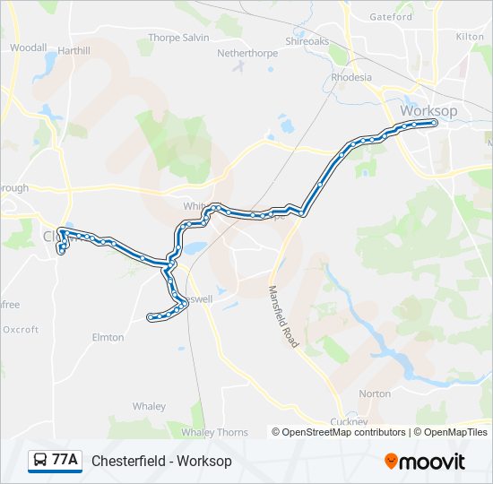77a Route: Schedules, Stops & Maps - Clowne (Updated)