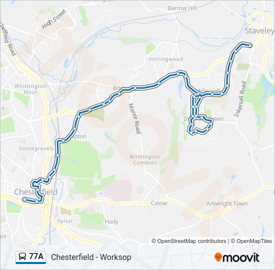 77a Route: Schedules, Stops & Maps - Staveley (Updated)