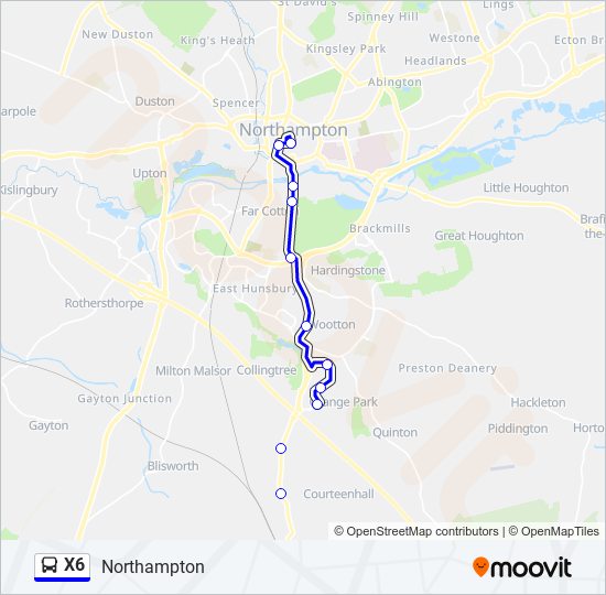 x6 Route: Schedules, Stops & Maps - Northampton (Updated)