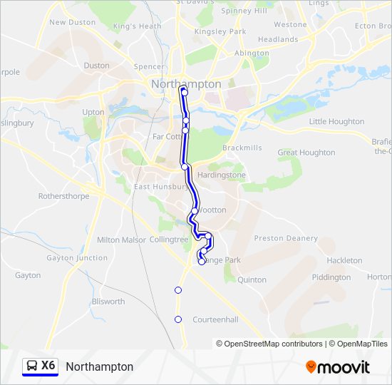 X6 Route Schedules Stops Maps Northampton Updated X6 Route Schedules Stops Maps Northampton Updated