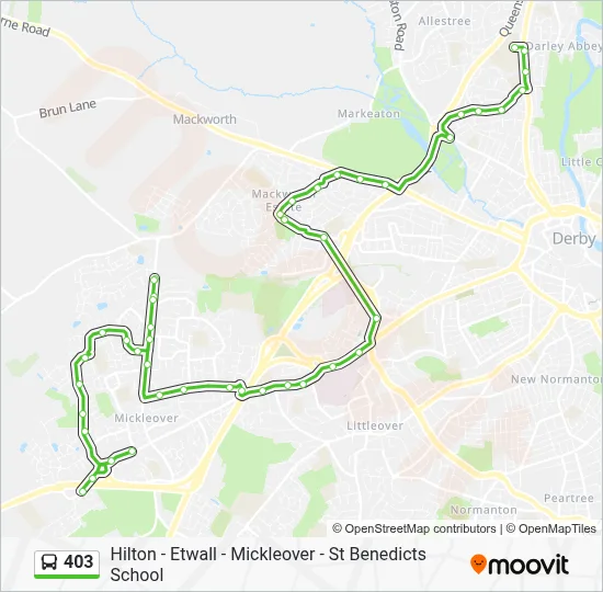 403 Route: Schedules, Stops & Maps - Mickleover (Updated)