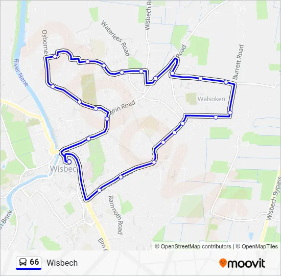 66 Route: Schedules, Stops & Maps - Wisbech (Updated)