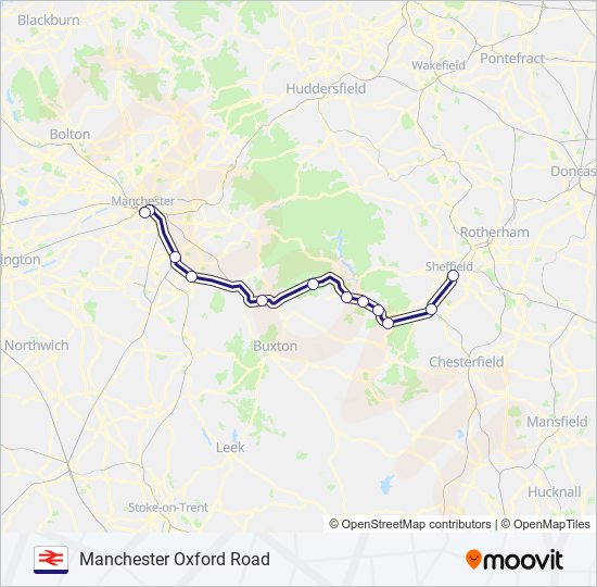 northern Route: Schedules, Stops & Maps - Manchester Oxford Road (Updated)