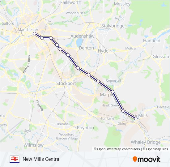 northern Route: Schedules, Stops & Maps - New Mills Central (Updated)