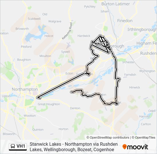 VH1 Route: Schedules, Stops & Maps - Brackmills (Updated)