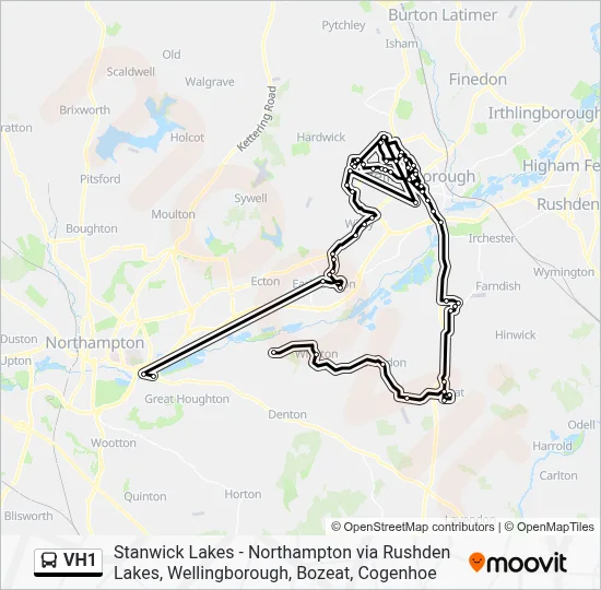 VH1 Route: Schedules, Stops & Maps - Brackmills (Updated)
