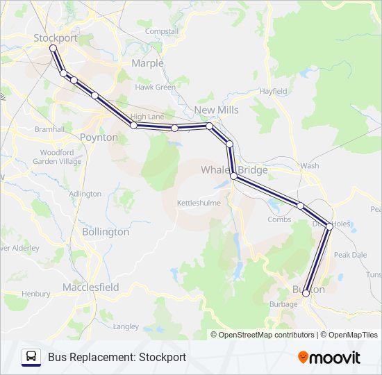 northern Route: Schedules, Stops & Maps - Bus Replacement: Stockport ...