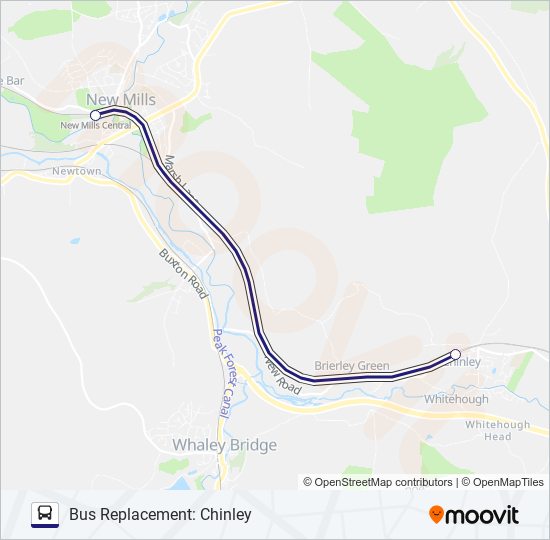 northern Route: Schedules, Stops & Maps - Bus Replacement: Chinley ...