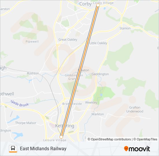 east midlands railway Route: Schedules, Stops & Maps - Bus Replacement ...