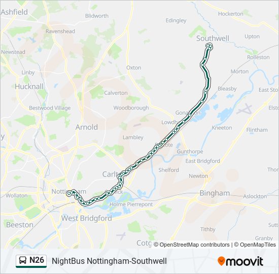 n26 Route: Schedules, Stops & Maps - Southwell (Updated)