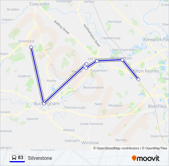 83 Route: Schedules, Stops & Maps - Silverstone (Updated)