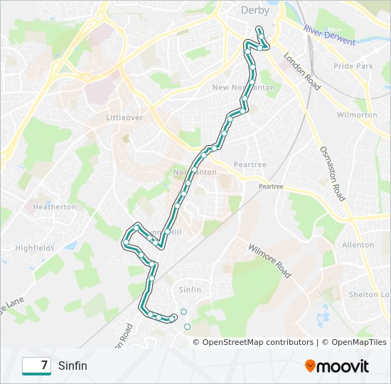 7 Route: Schedules, Stops & Maps - Sinfin (Updated)