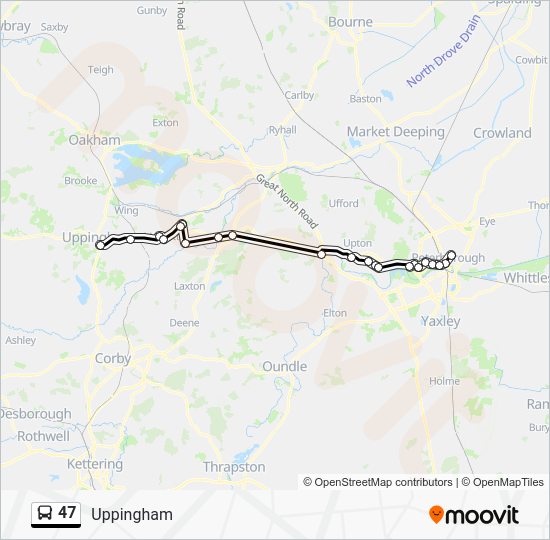 47 Route: Schedules, Stops & Maps - Uppingham (Updated)