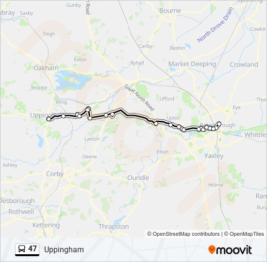 47 Route: Schedules, Stops & Maps - Uppingham (Updated)
