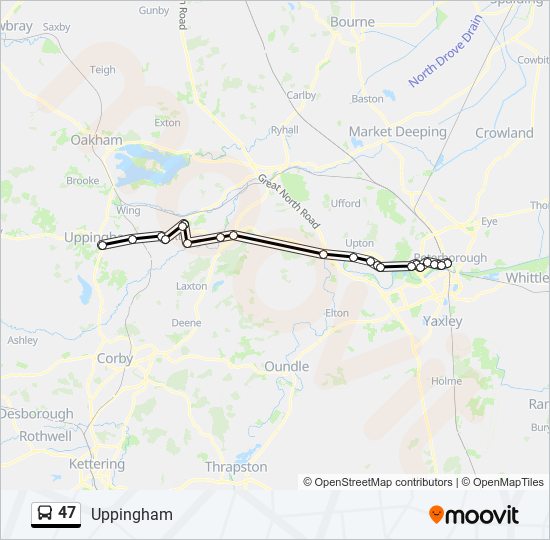 47 Route: Schedules, Stops & Maps - Uppingham (Updated)